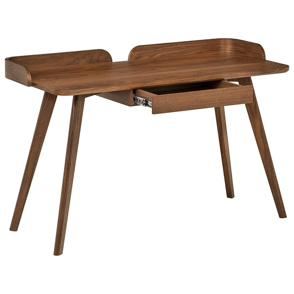 Rivet Mid-Century Curved Home Office Computer Desk- Mid Decco