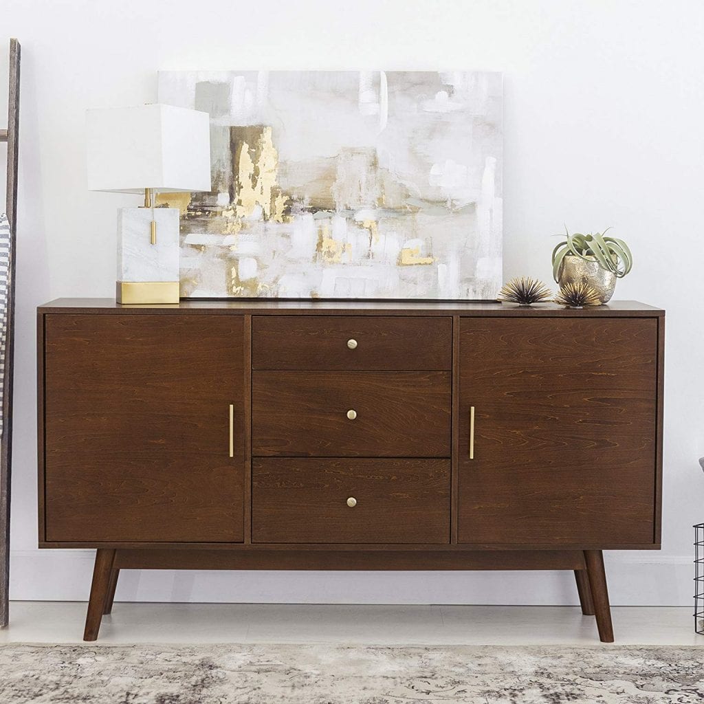 Walnut 60 Inch Media Console - Mid-Century Modern - Mid Decco